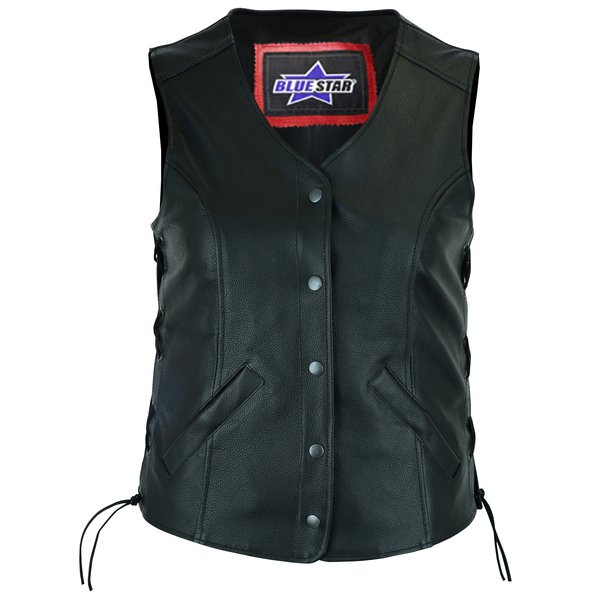 BSM2513 Women's Stylish Longer Body ¾ Vest - Side Laces - Blue Star ...